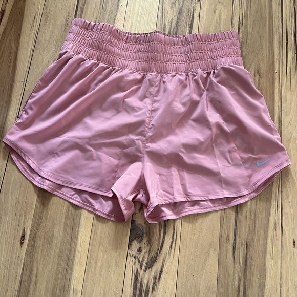 Nike Shorts Nike One Drifit Ultra Highwaisted 3 Brieflined Shorts Red Stardust Xl Poshmark